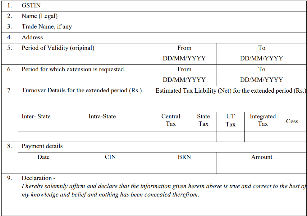 Form GST REG-11 – GST Learn
