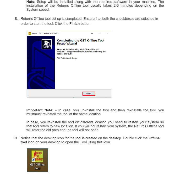 B. Installation of the Returns Offline Tool – GST Learn